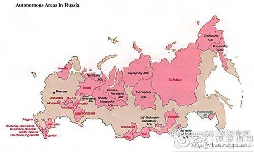 俄罗斯地图 - 图片 - 艺龙旅游指南